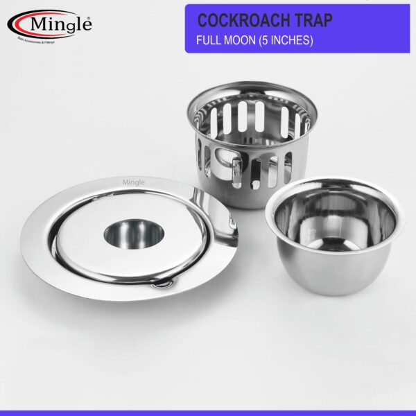 Mingle® Full Moon Round Floor Drain | 304-Grade Stainless Steel Floor ...